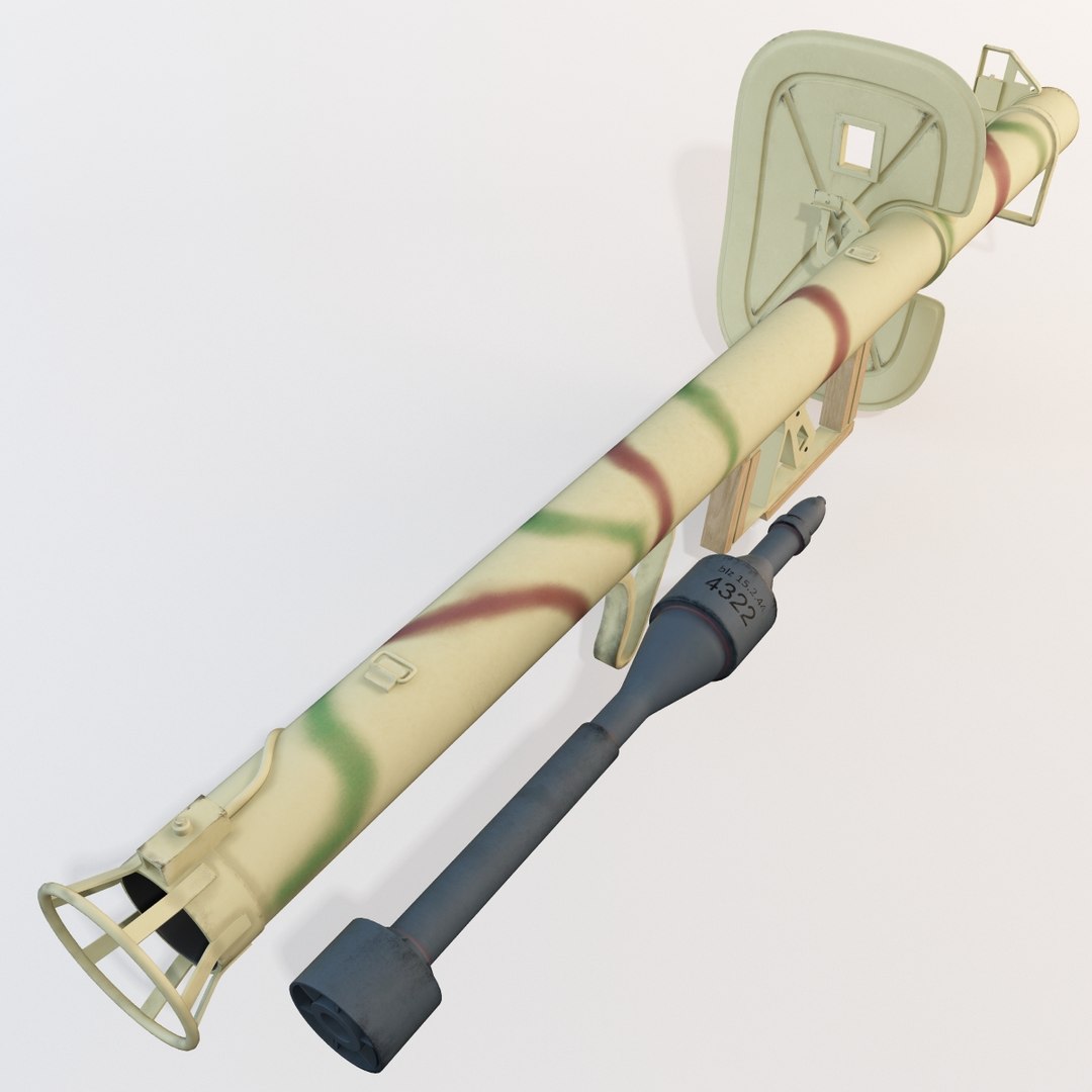 panzerschreck 54 rocket launcher 3d c4d