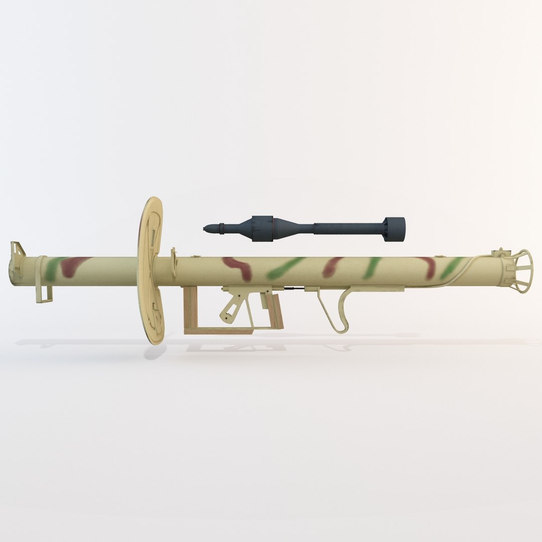 panzerschreck 54 rocket launcher 3d c4d