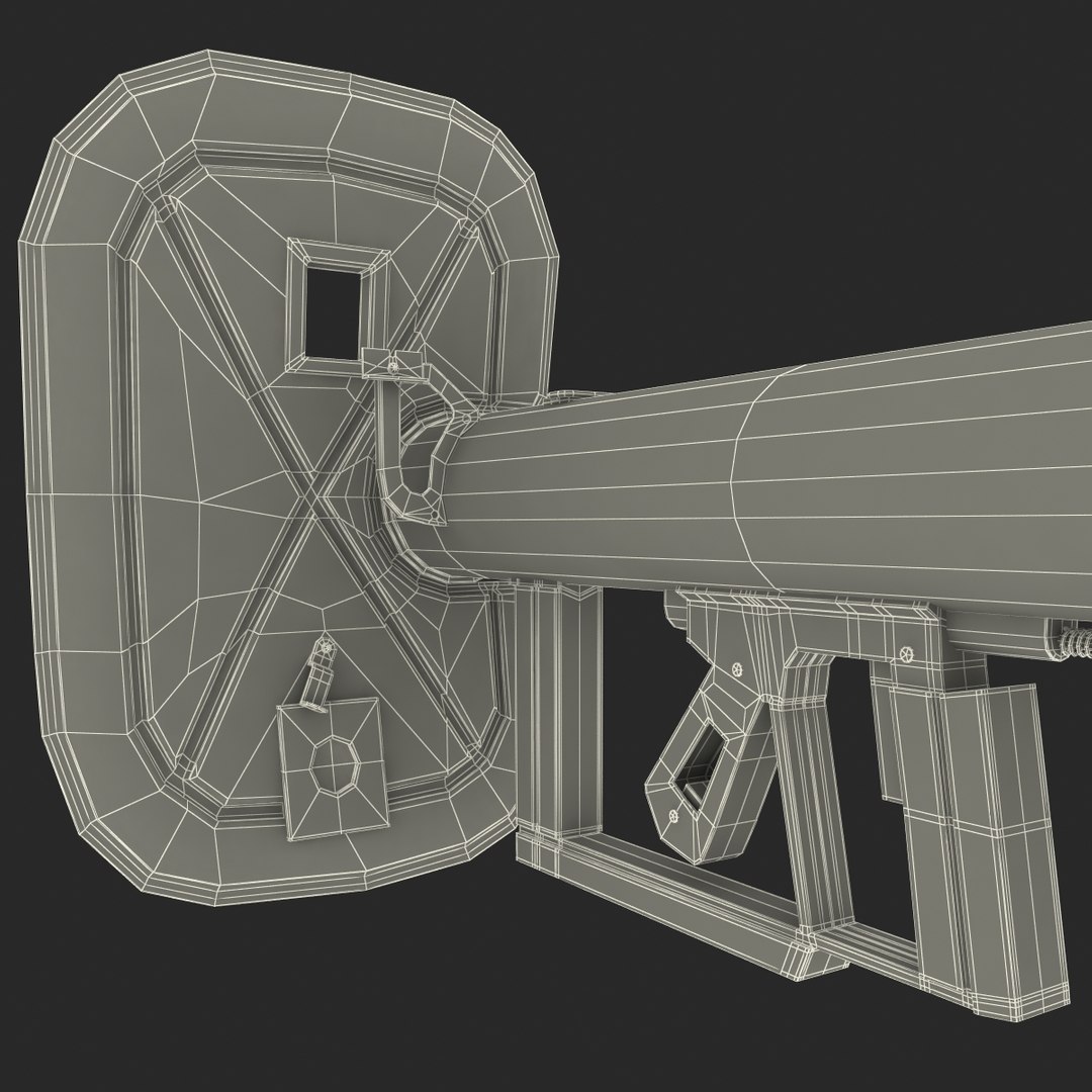 panzerschreck 54 rocket launcher 3d c4d