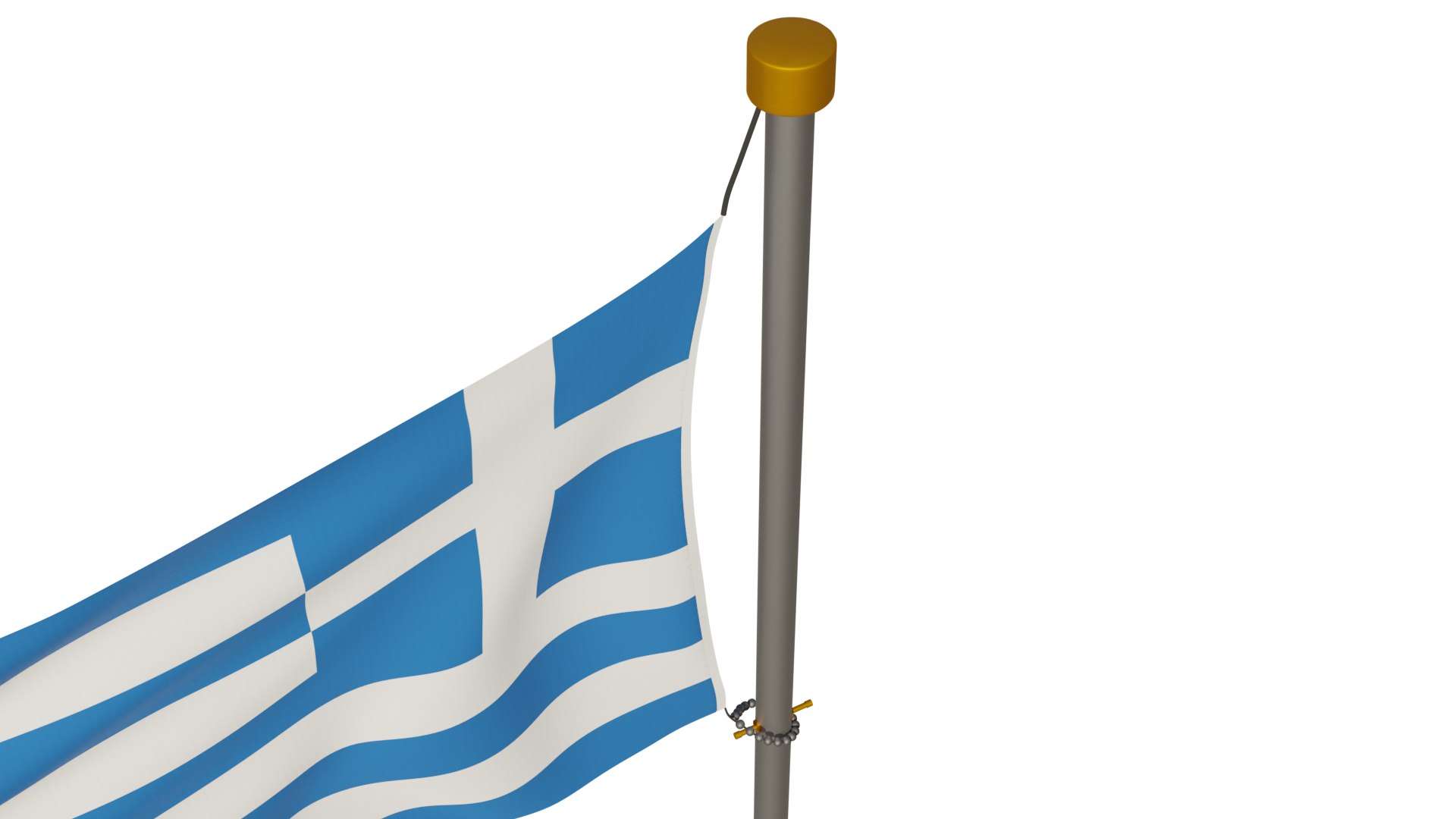 Pole Flag Greece 3D Model - TurboSquid 2133913