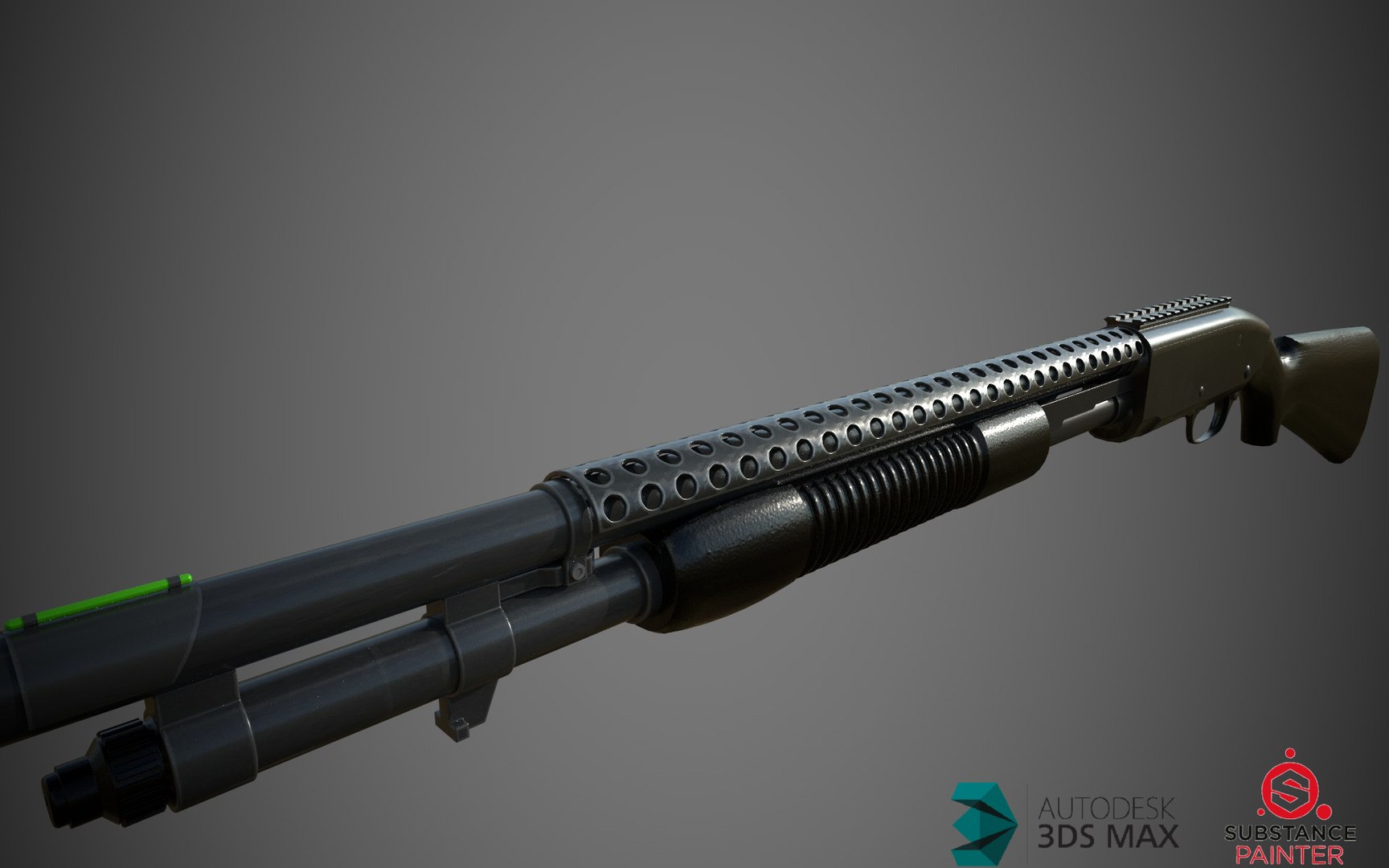Shotgun Remington m31 Tactical Game Ready PBR Low-poly3D模型 - TurboSquid ...