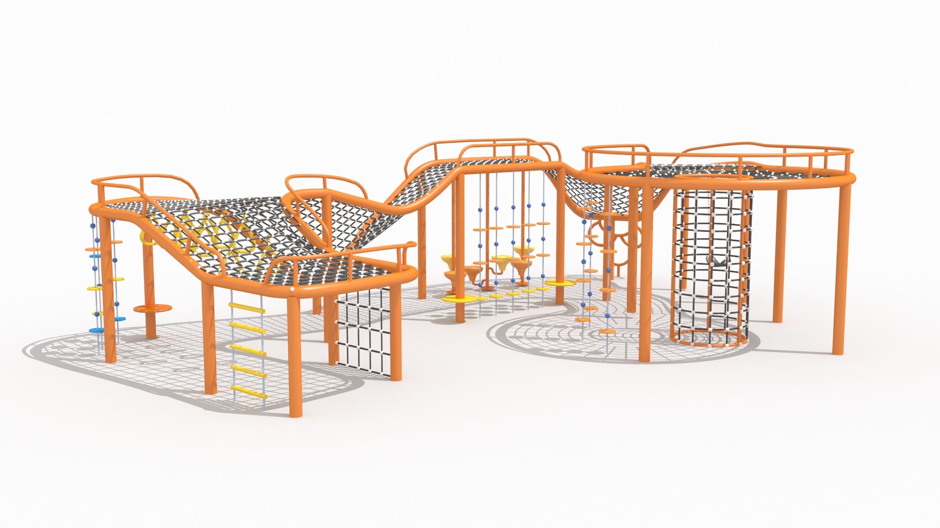 3D Kids Jungle Gym Rope Net Climbing Playground - TurboSquid 2115121