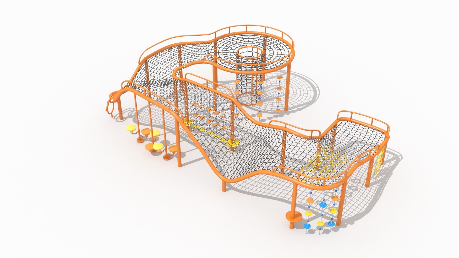 3D Kids Jungle Gym Rope Net Climbing Playground - TurboSquid 2115121