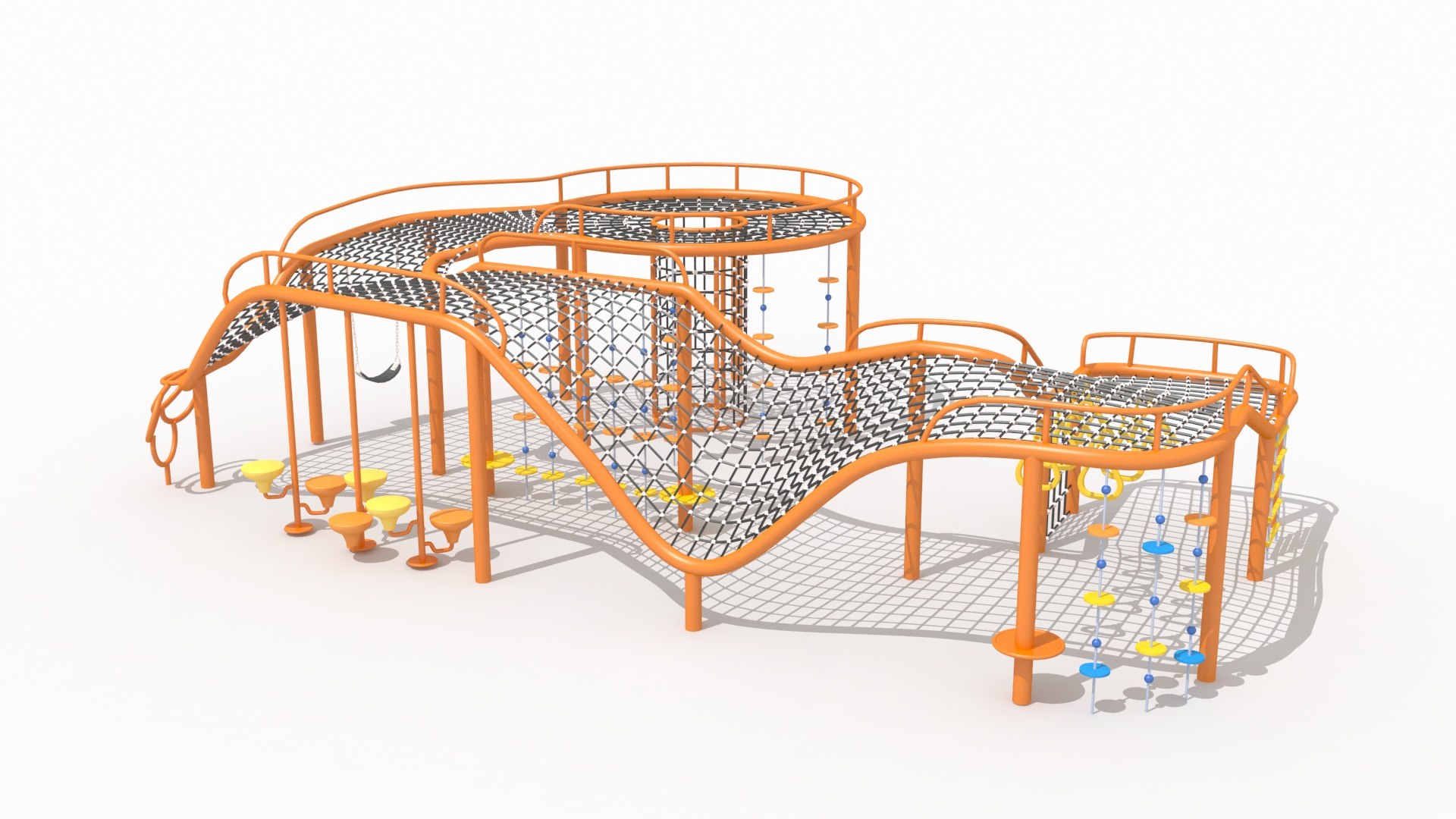 3D Kids Jungle Gym Rope Net Climbing Playground - TurboSquid 2115121