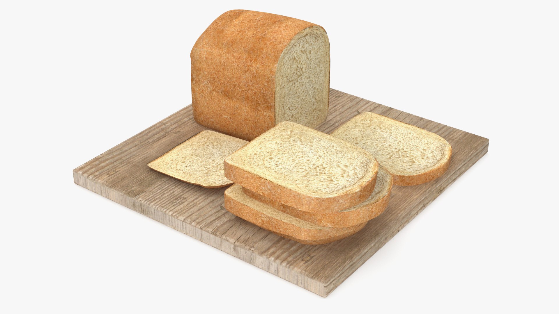 loaf sliced bread 3d model