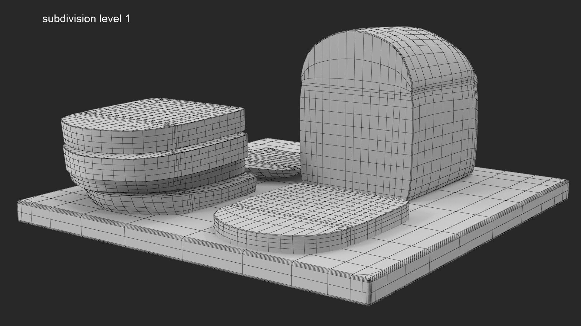loaf sliced bread 3d model