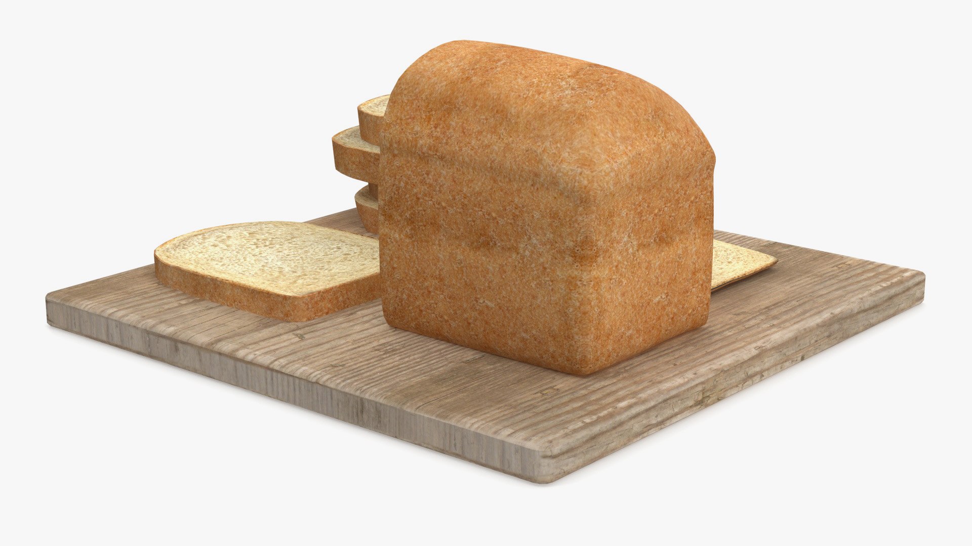 loaf sliced bread 3d model