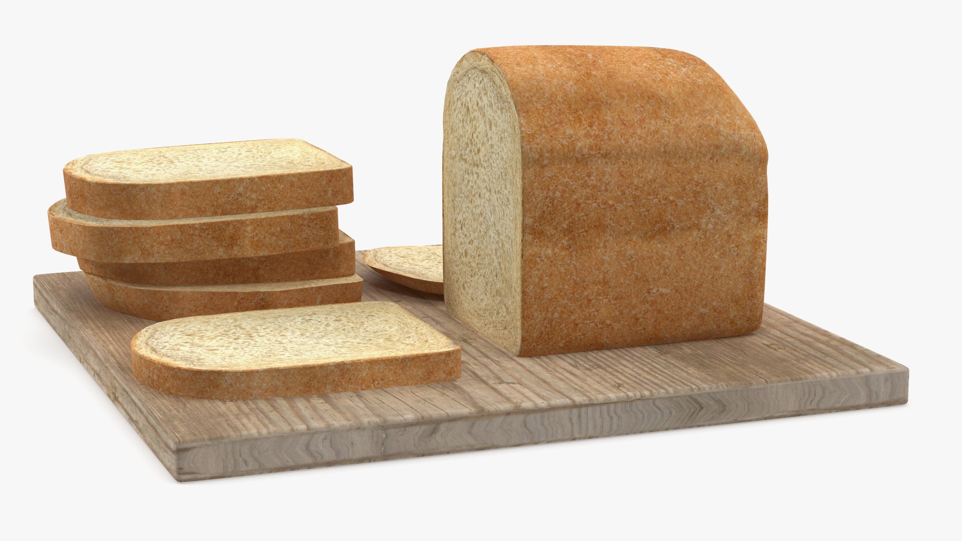 loaf sliced bread 3d model