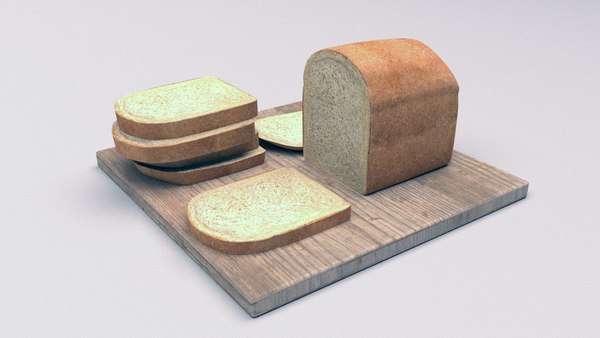 loaf sliced bread 3d model