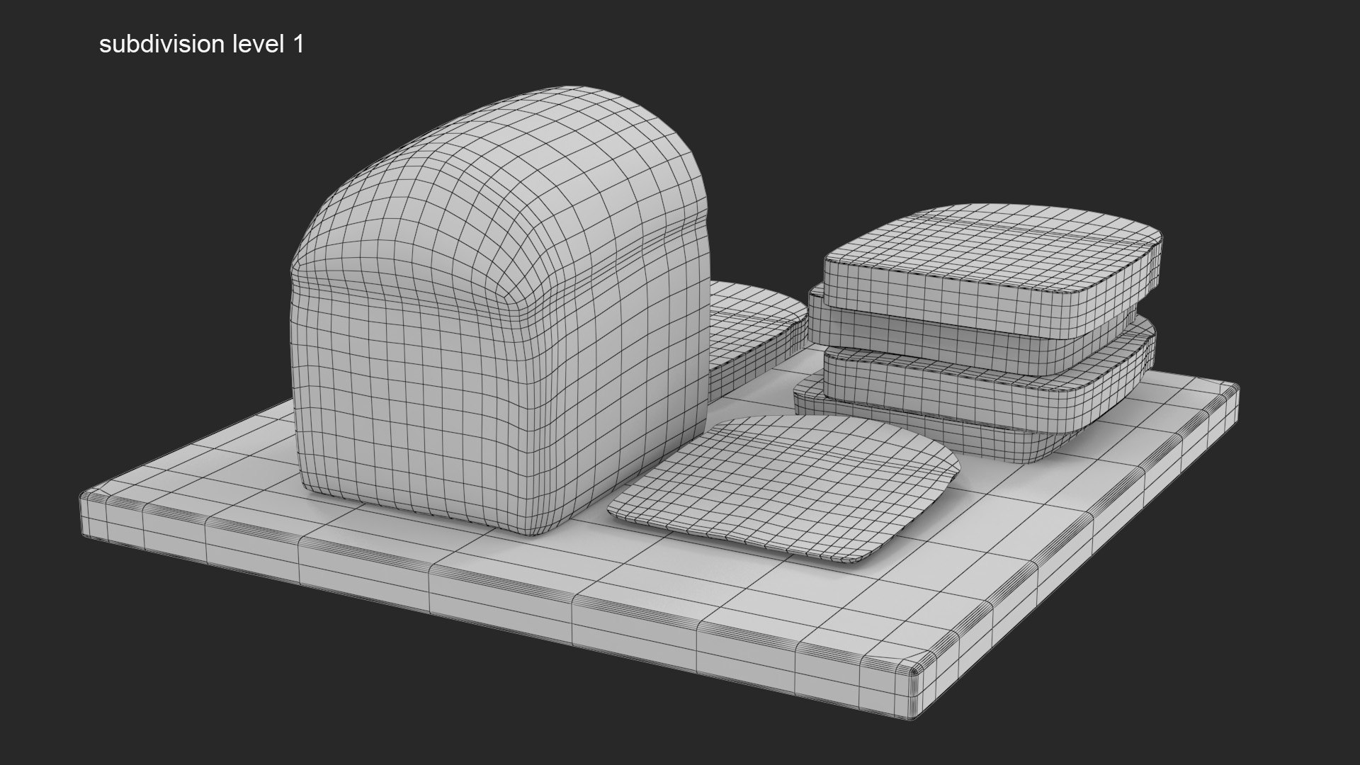 loaf sliced bread 3d model