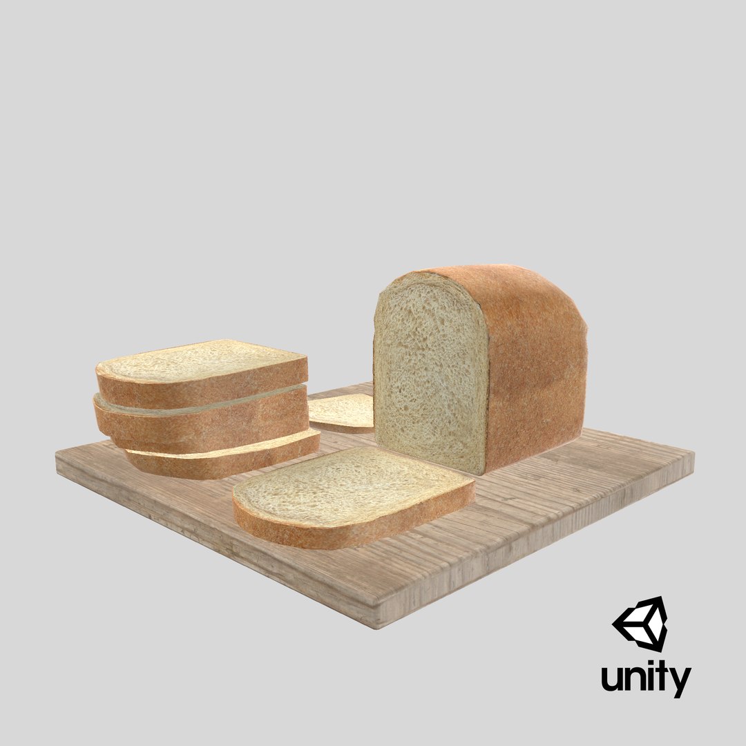 loaf sliced bread 3d model