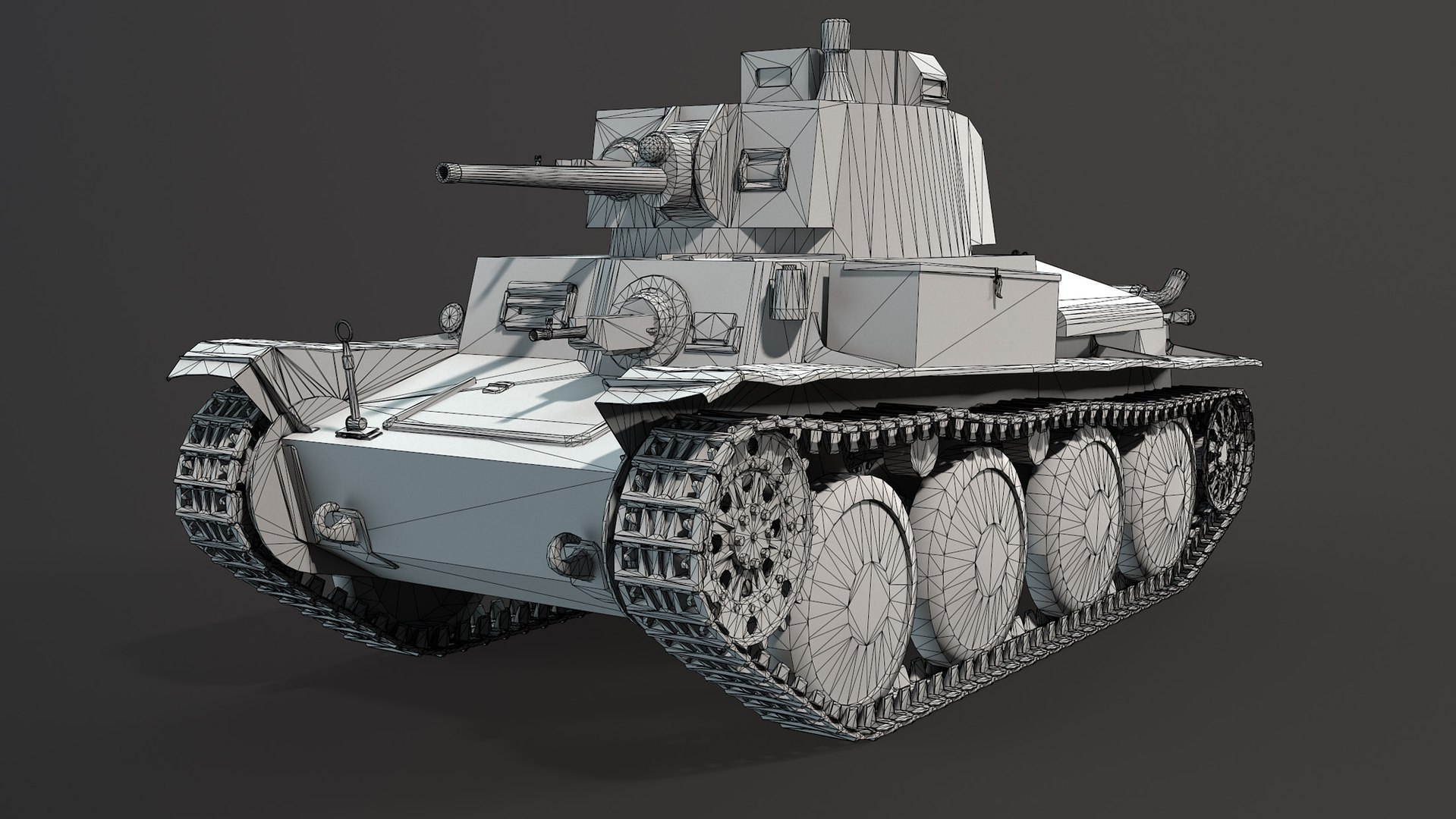 Low-poly german tank 38 3D model - TurboSquid 1710163