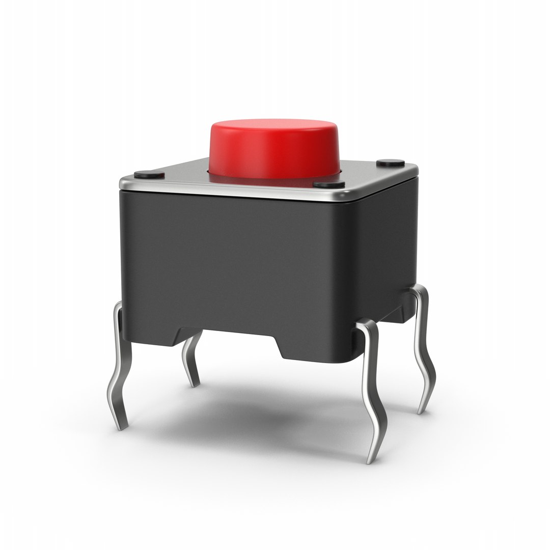 Tactile Switch Red 3D Model - TurboSquid 2012016