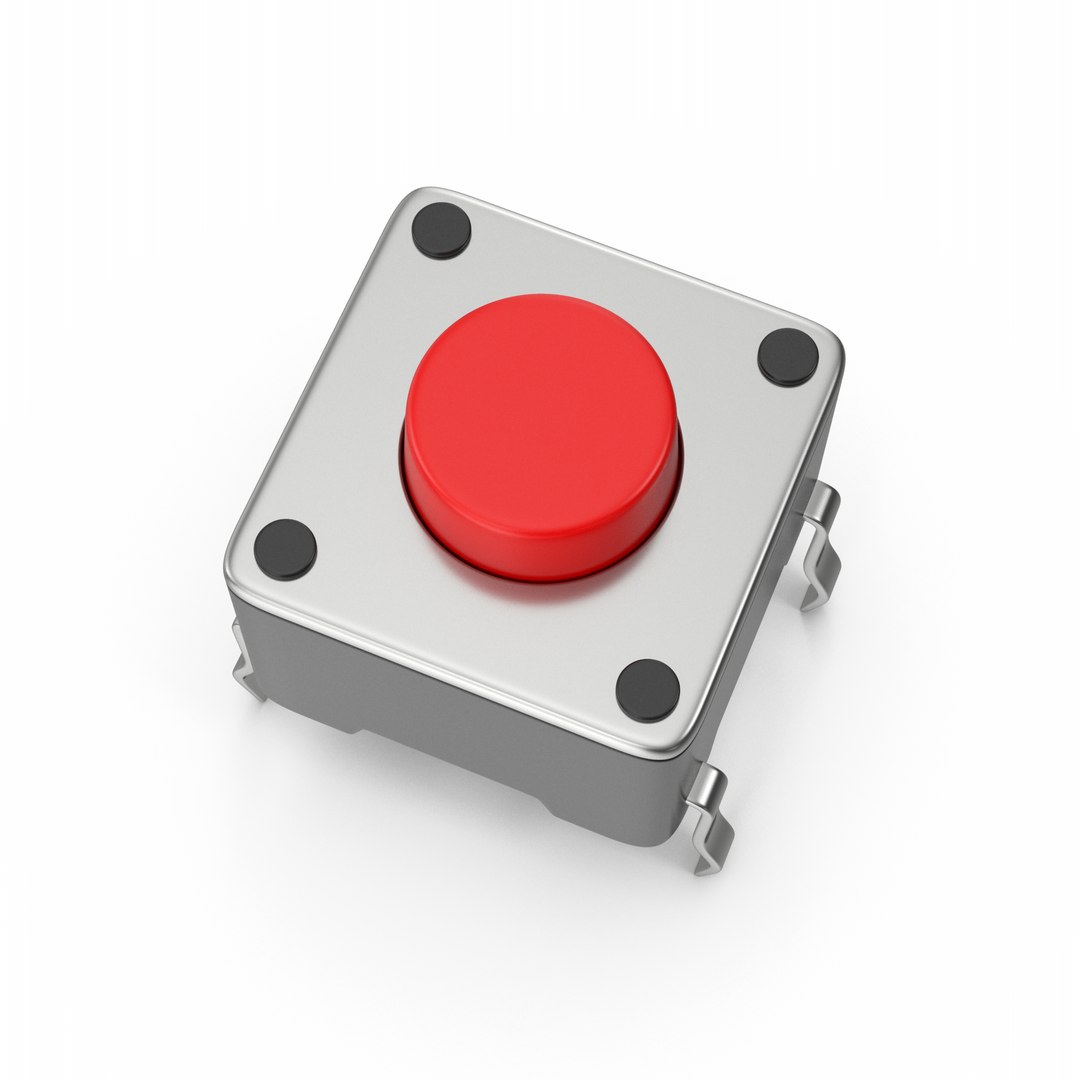 Tactile Switch Red 3D Model - TurboSquid 2012016