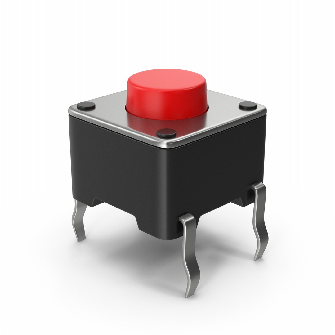 Tactile Switch Red 3D Model - TurboSquid 2012016