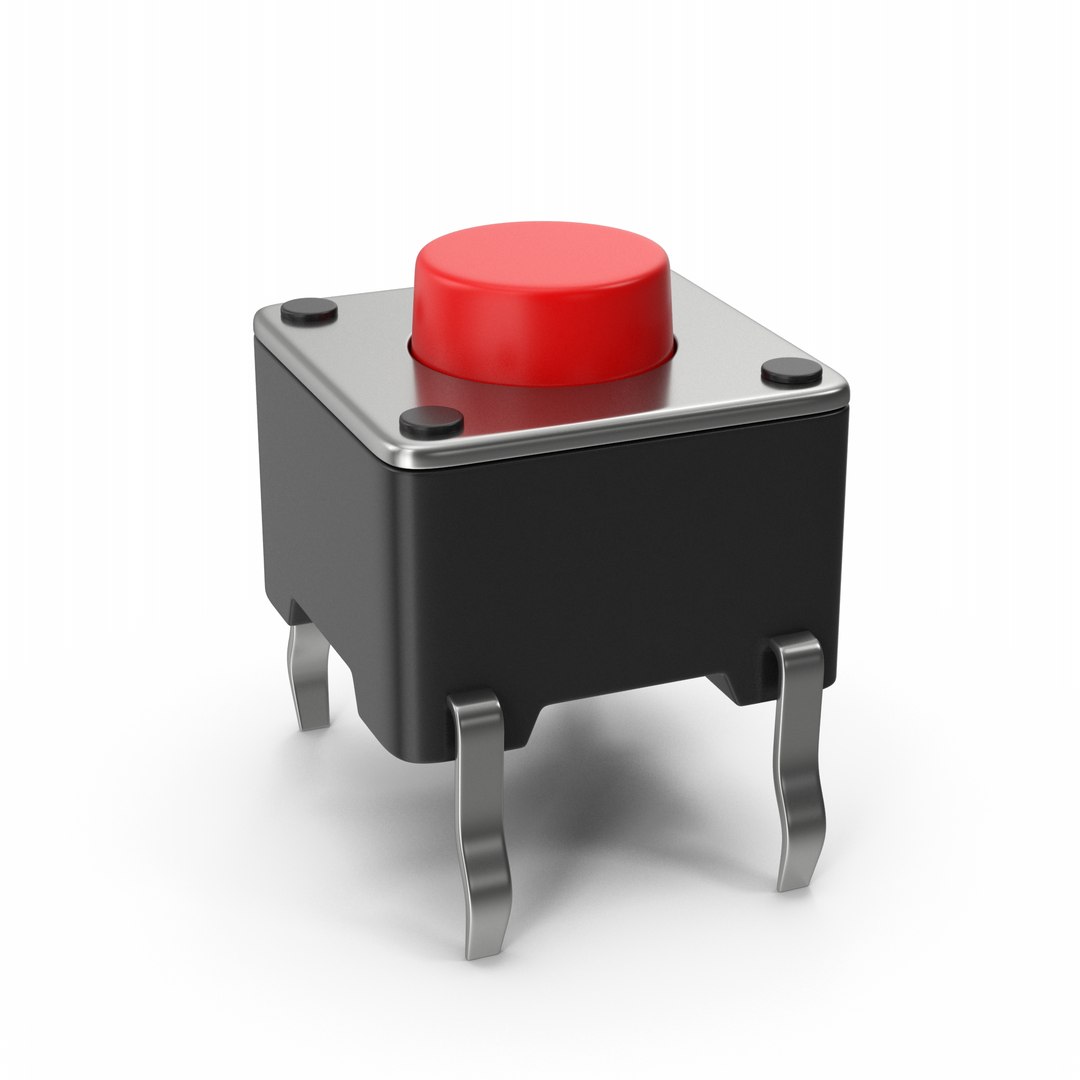 Tactile Switch Red 3D Model - TurboSquid 2012016