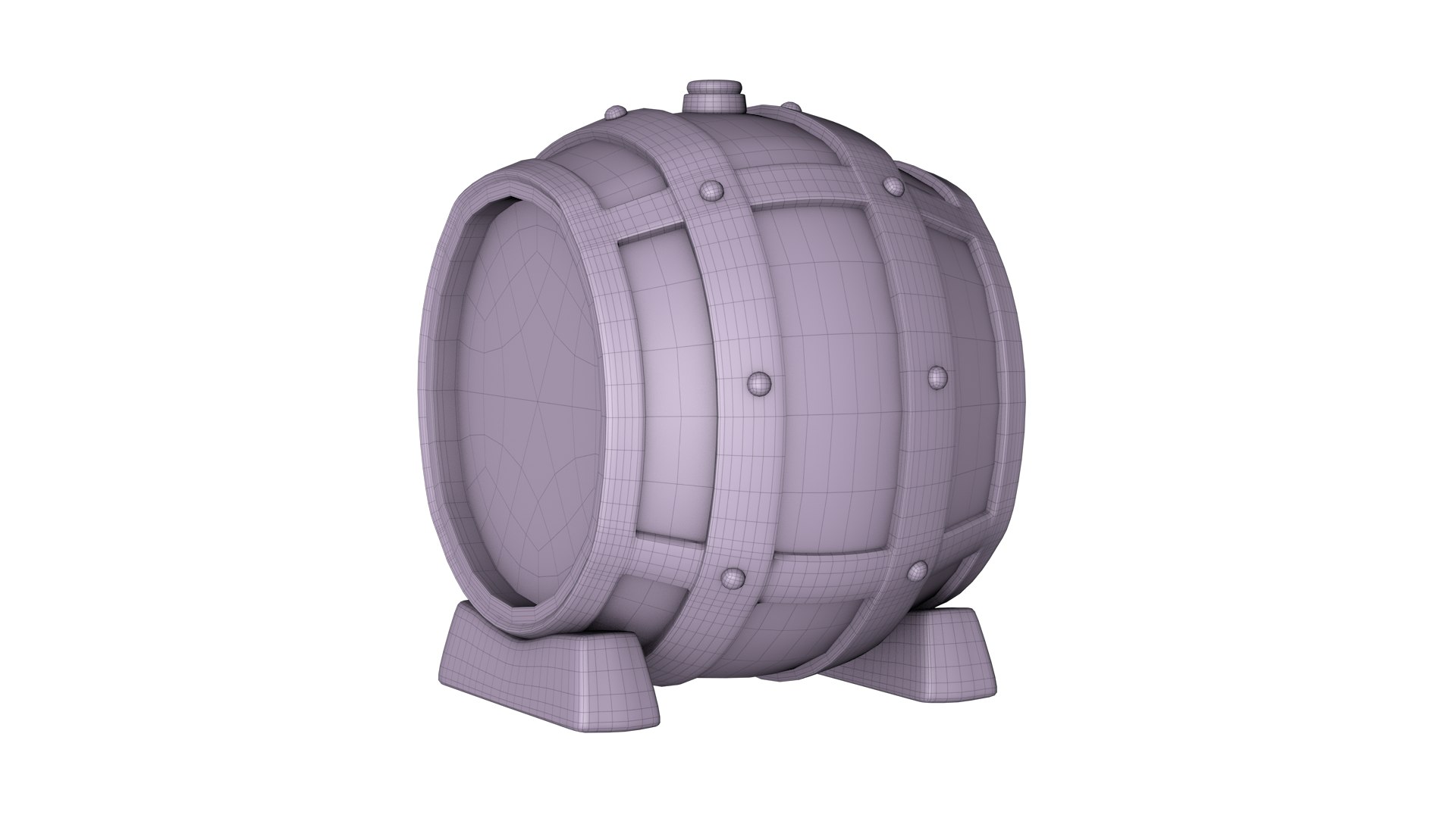 Cartoon Barrel Model - TurboSquid 2118372