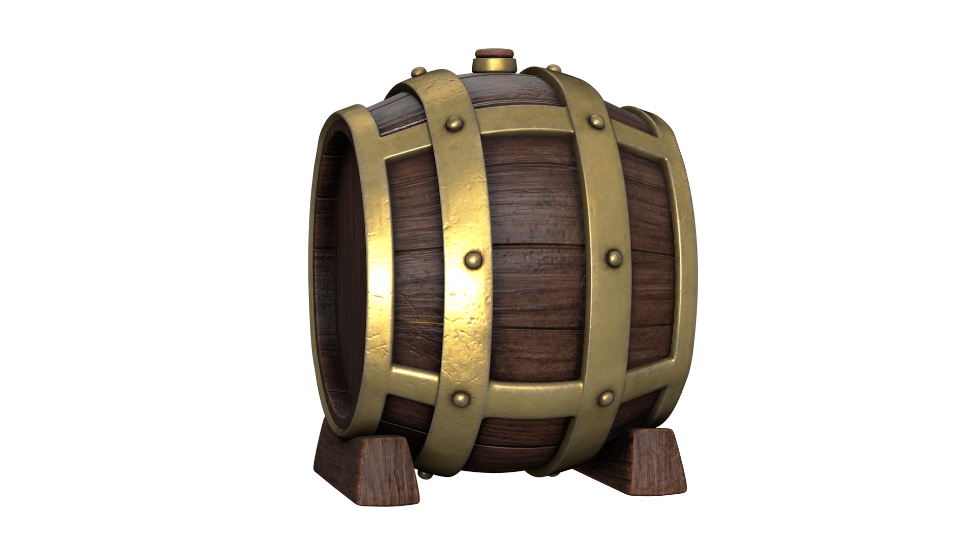 Cartoon Barrel Model - TurboSquid 2118372