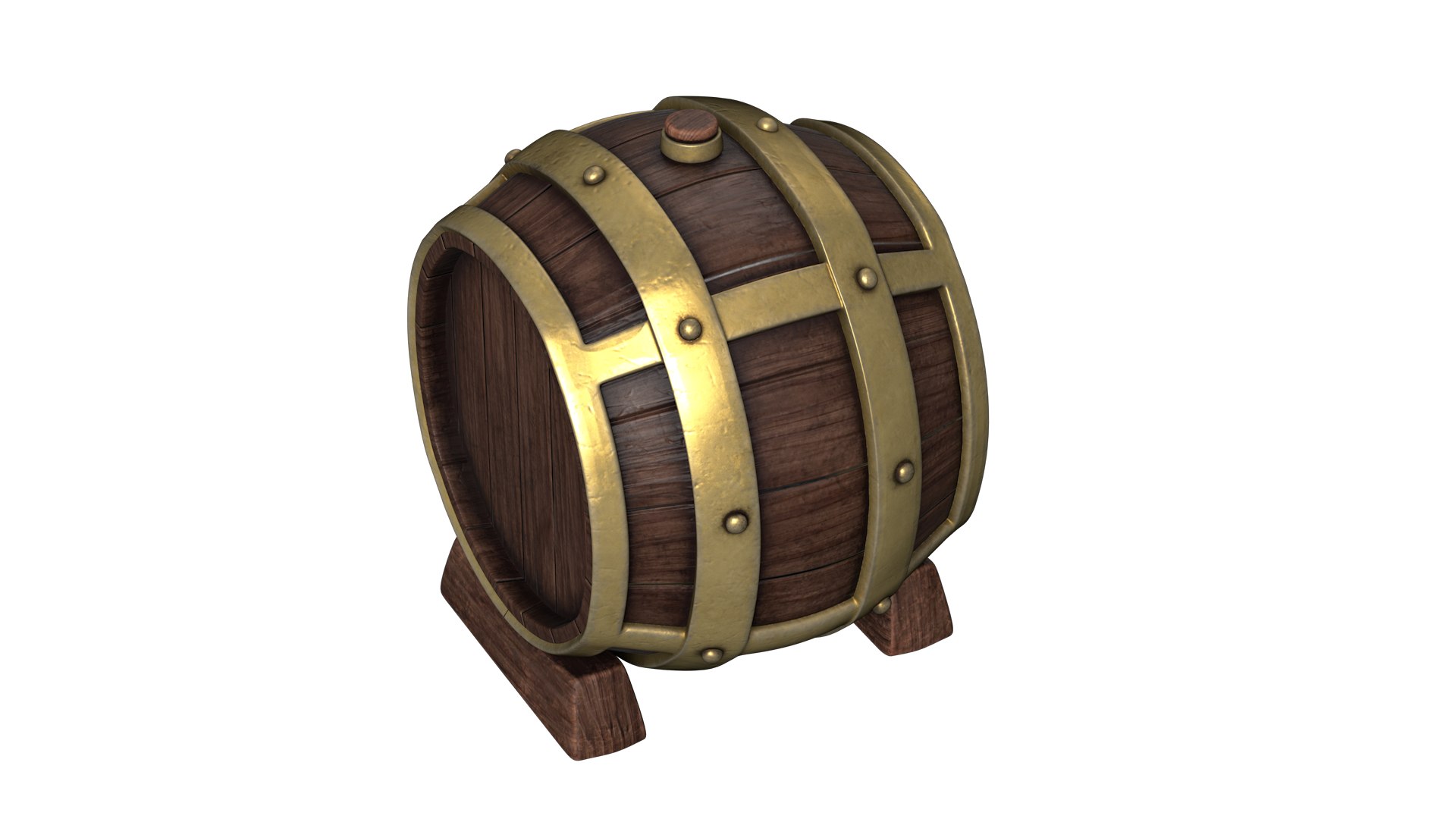 Cartoon Barrel Model - TurboSquid 2118372
