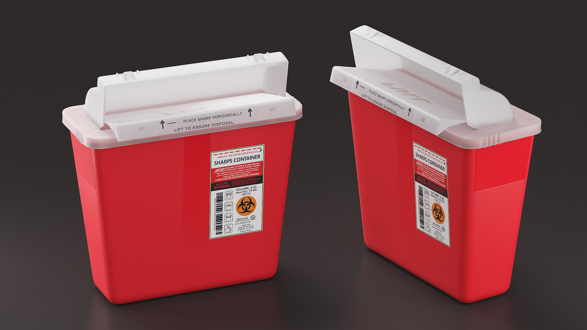 3D Biohazard Medical Sharps Container Open - TurboSquid 2320351