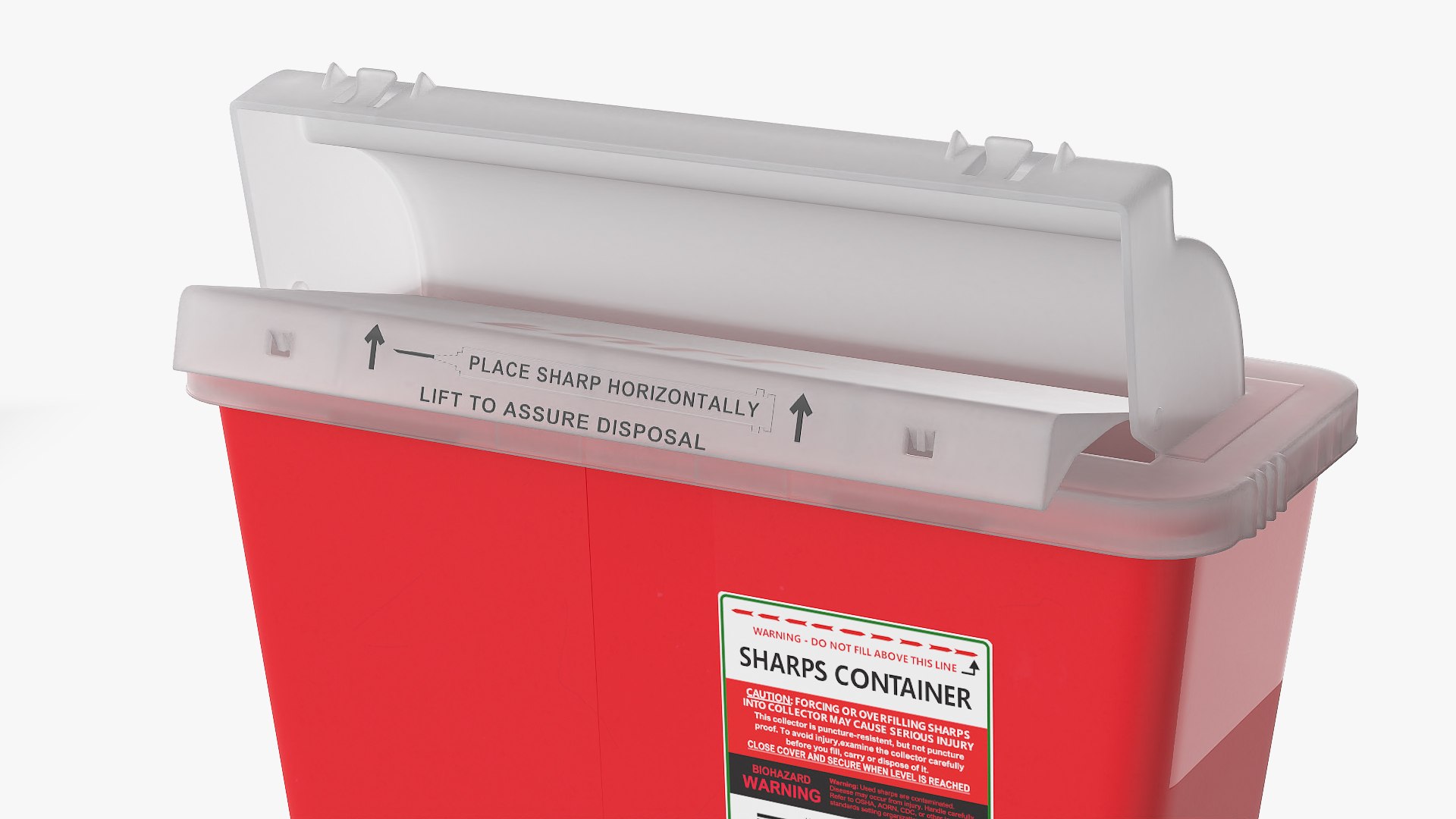 3D Biohazard Medical Sharps Container Open - TurboSquid 2320351