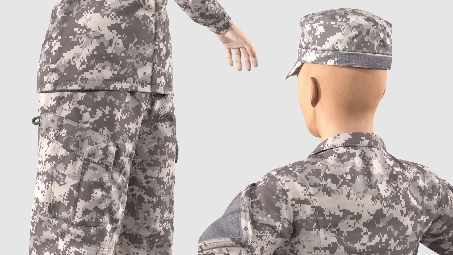 Female soldier military acu 3D - TurboSquid 1701506