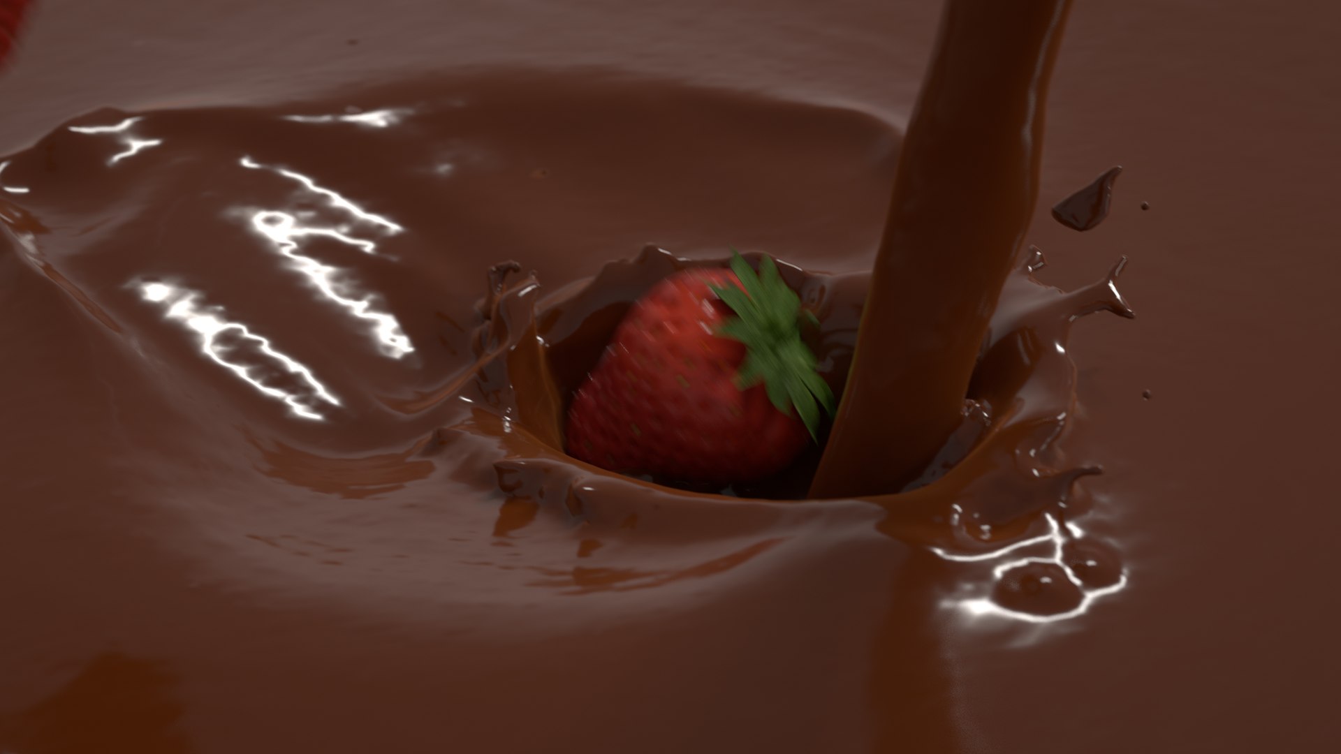 Simulated Fluid Strawberry Falling Model - TurboSquid 1648321