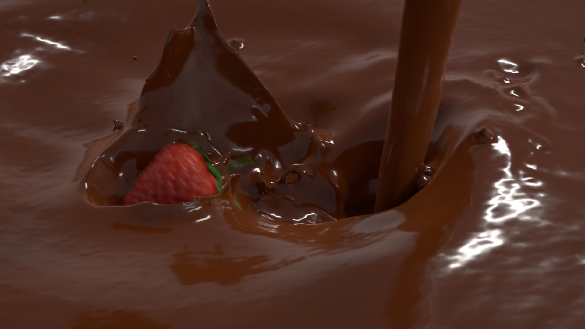 Simulated Fluid Strawberry Falling Model - TurboSquid 1648321
