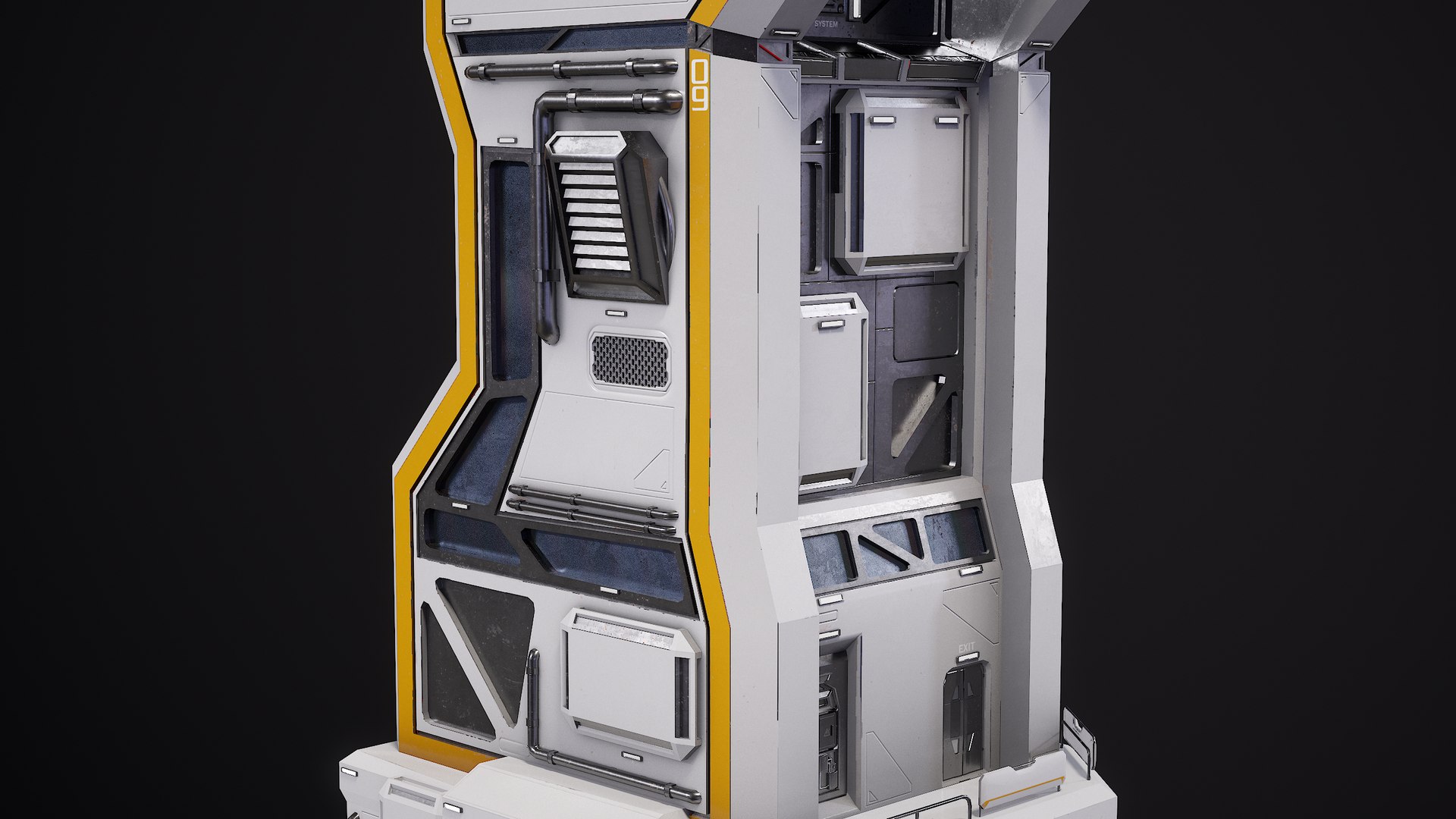 Sci-Fi Futuristic Command Center 01 PBR 3D - TurboSquid 1792840