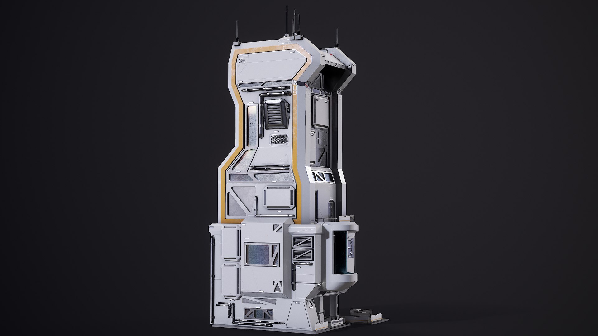 Sci-Fi Futuristic Command Center 01 PBR 3D - TurboSquid 1792840