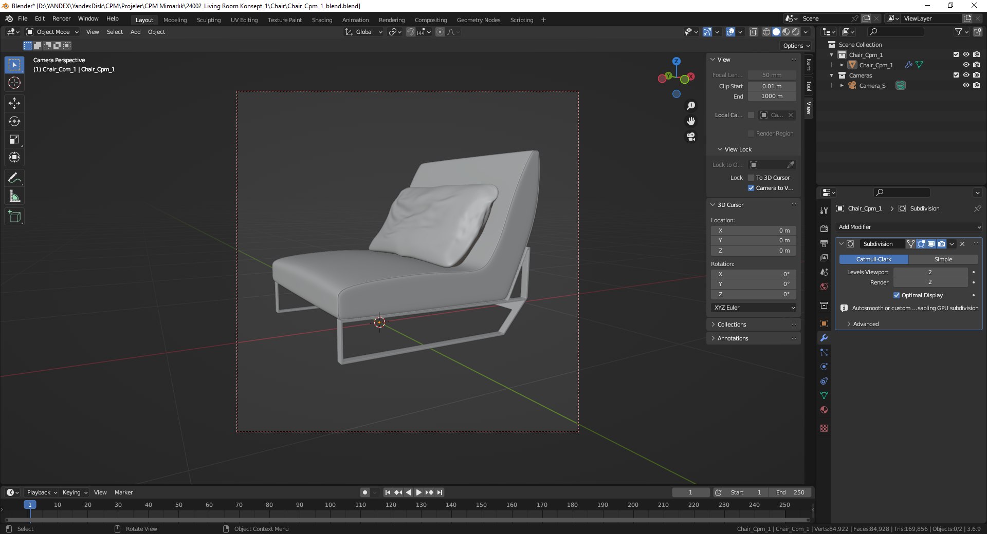 Chair CPM A 3D Model - TurboSquid 2199022