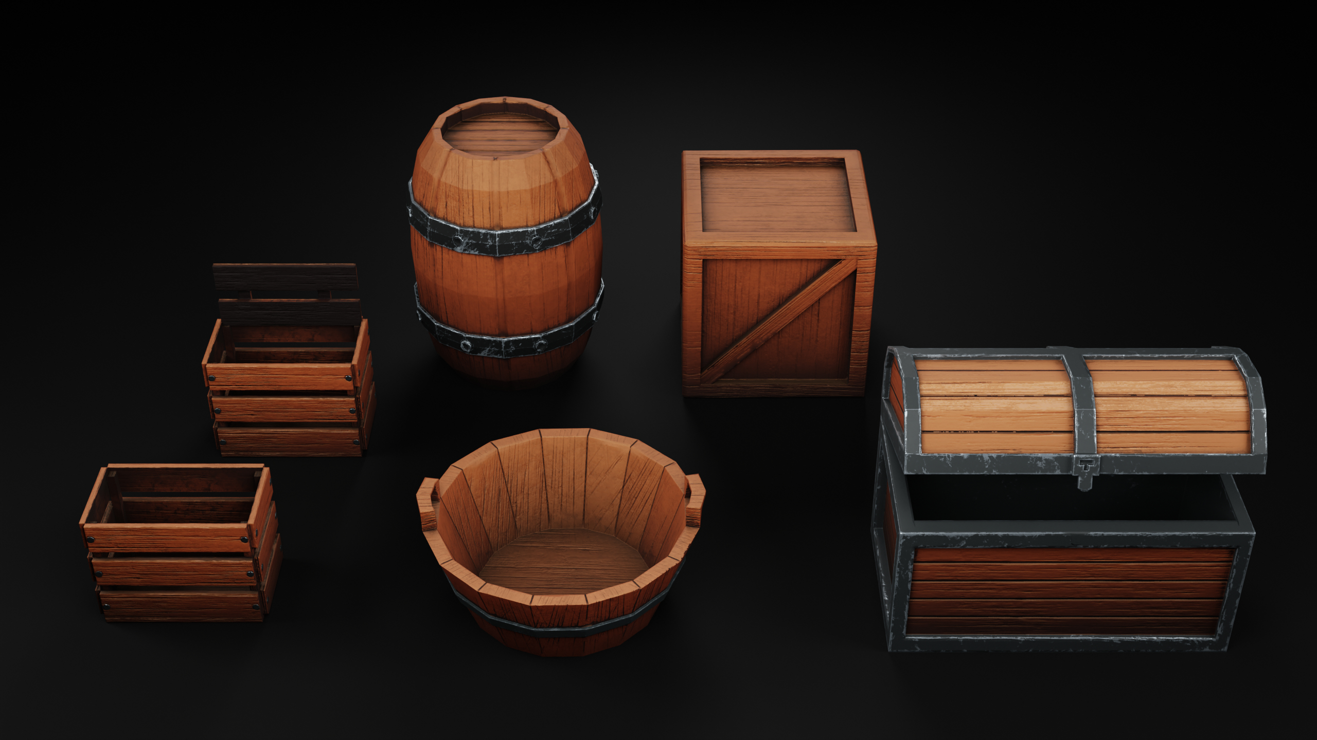 Free 3D model Prop Set 1 Low-Poly Stylized Container - TurboSquid 1714986