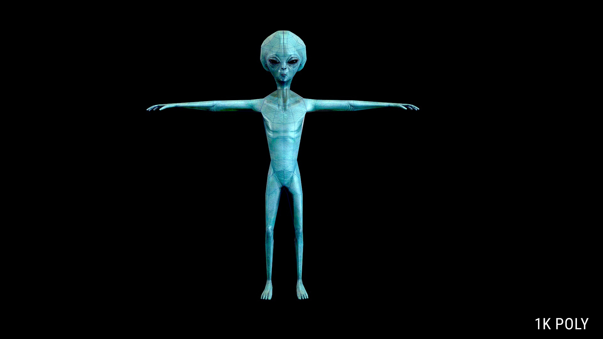 3D Alien Gray Game Character Model - TurboSquid 2130868