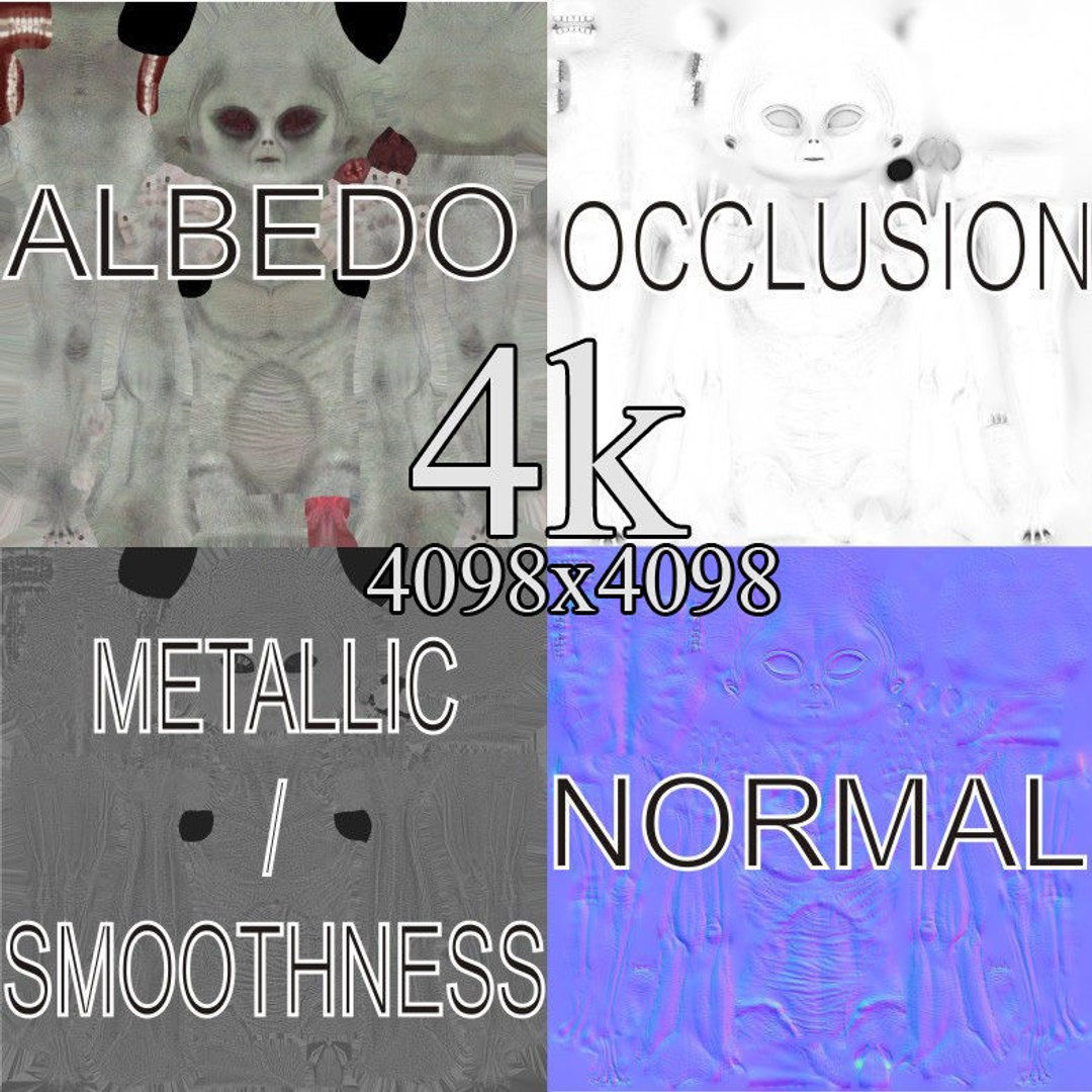 3D Alien Gray Game Character Model - TurboSquid 2130868