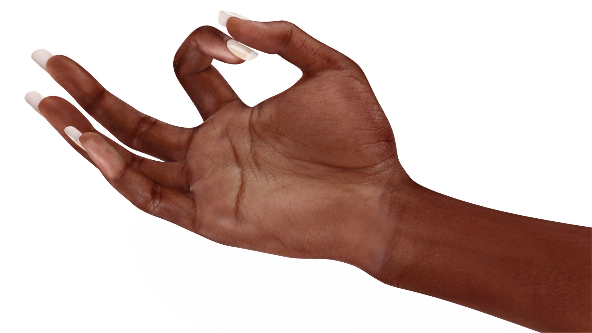 3D Model Dark Skinned Woman Hand OK Pose - TurboSquid 2195945