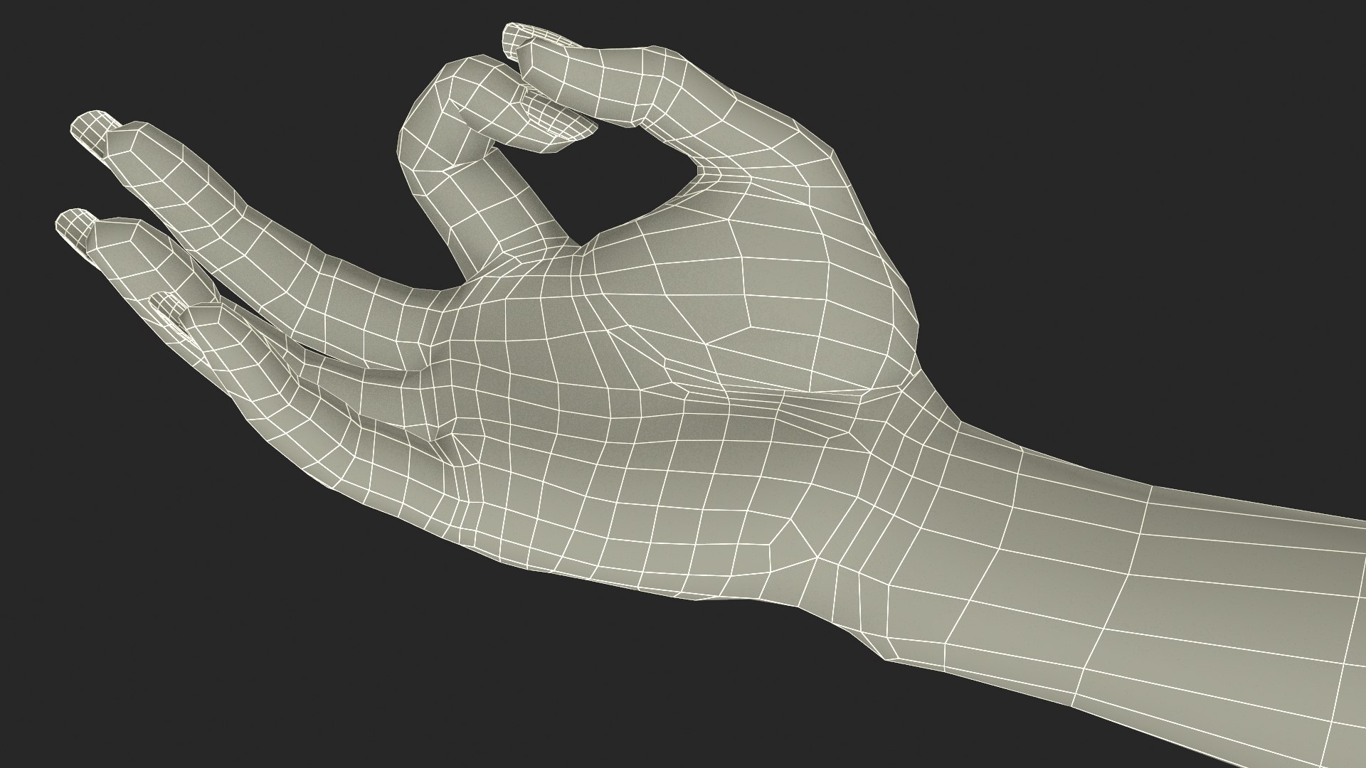 3D Model Dark Skinned Woman Hand OK Pose - TurboSquid 2195945