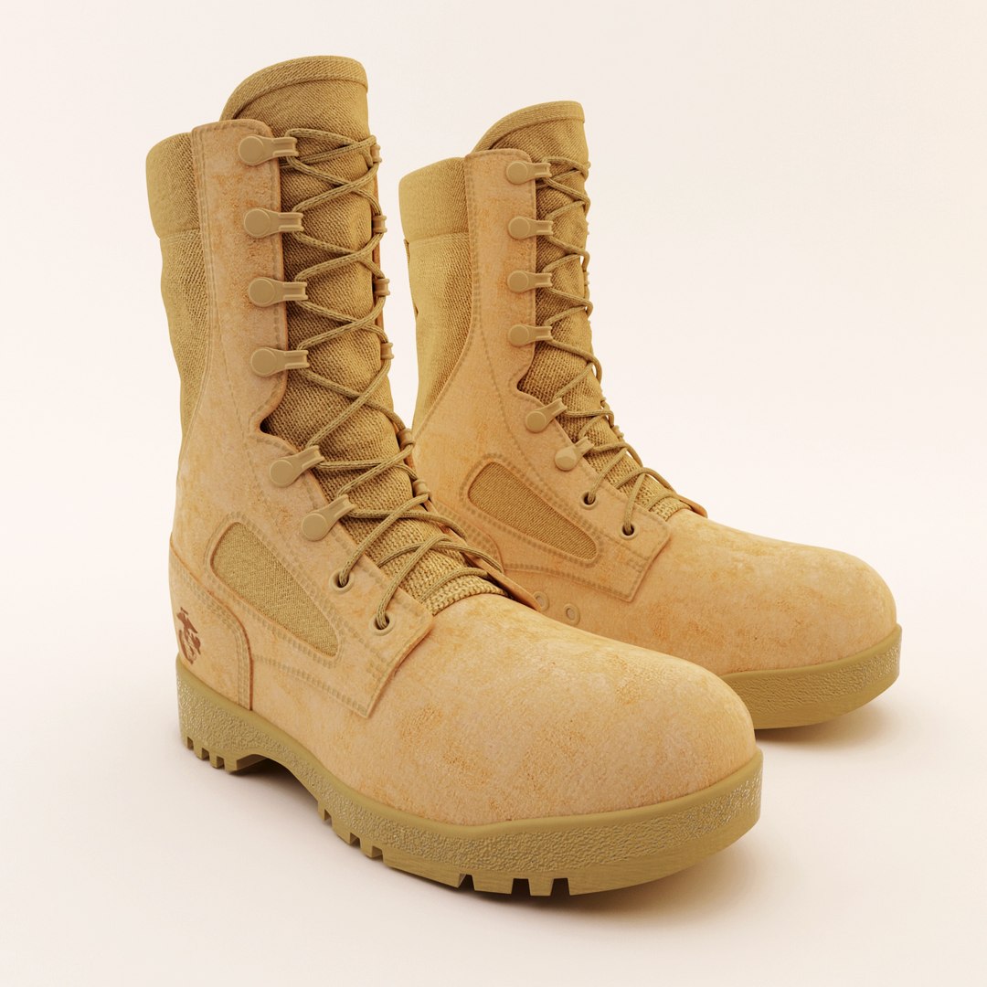 Usmc Shoes Boots 3d Model