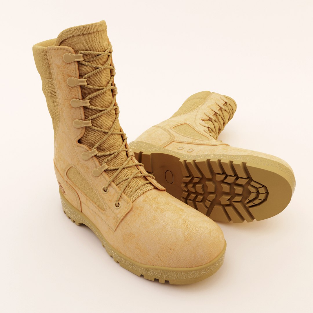 Usmc Shoes Boots 3d Model