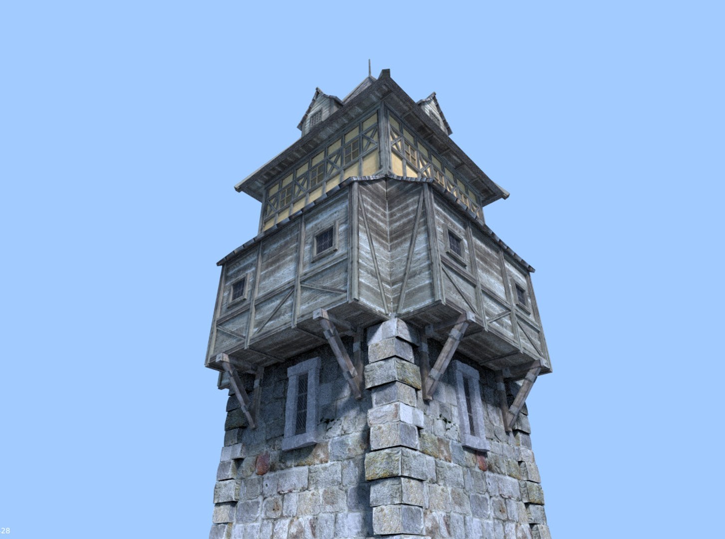 Medieval Tower 3d Model