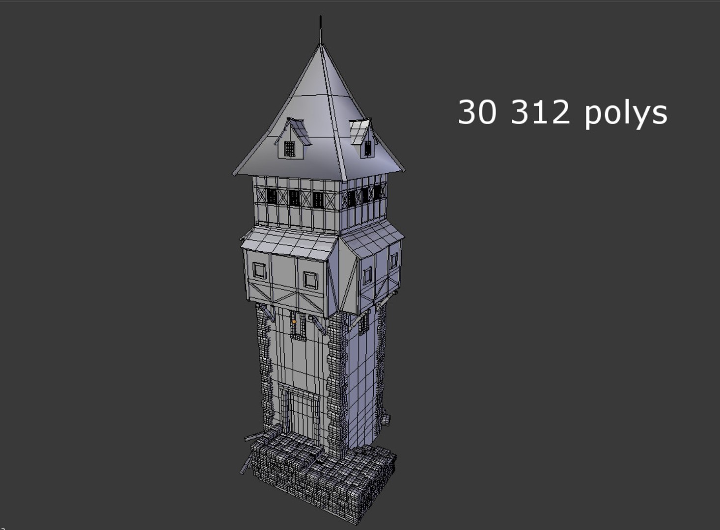 Medieval Tower 3d Model