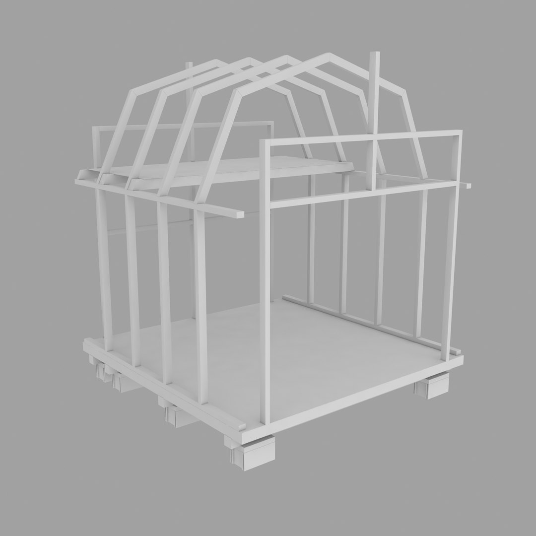 Storage Building 3d Model