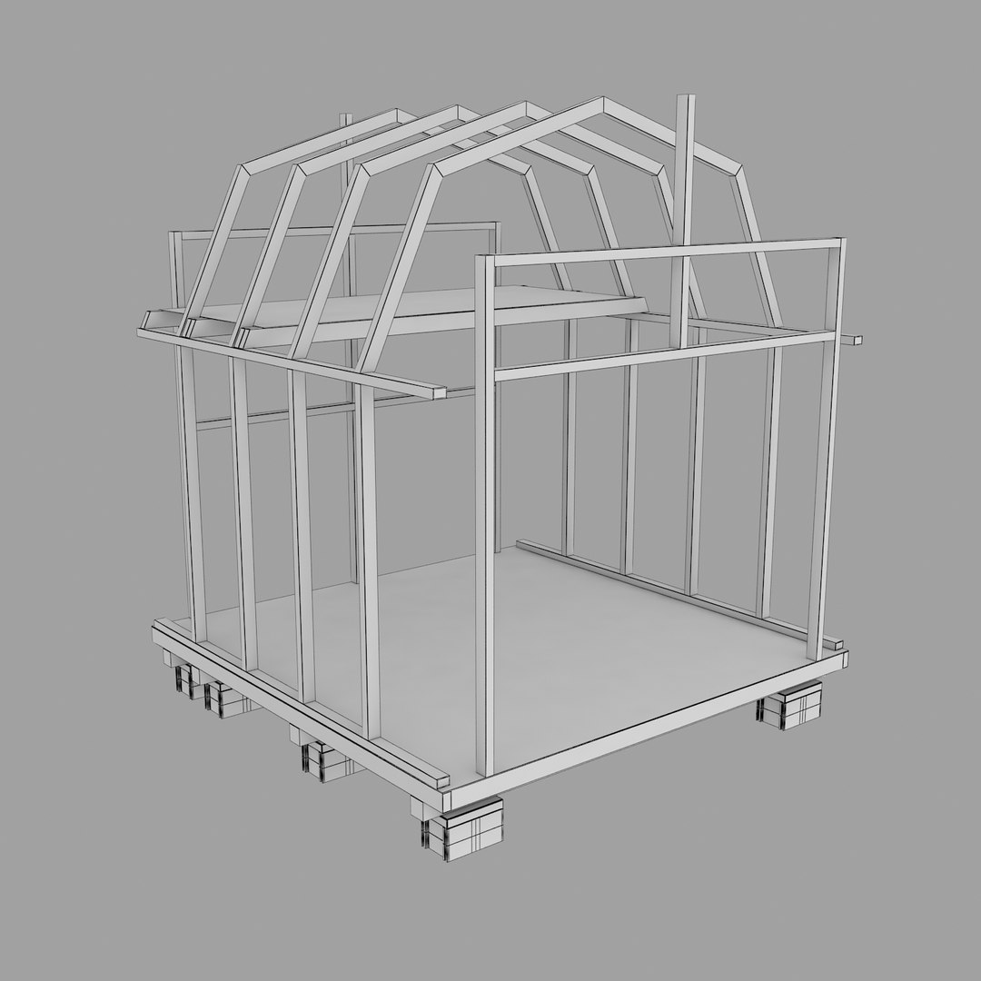 Storage Building 3d Model