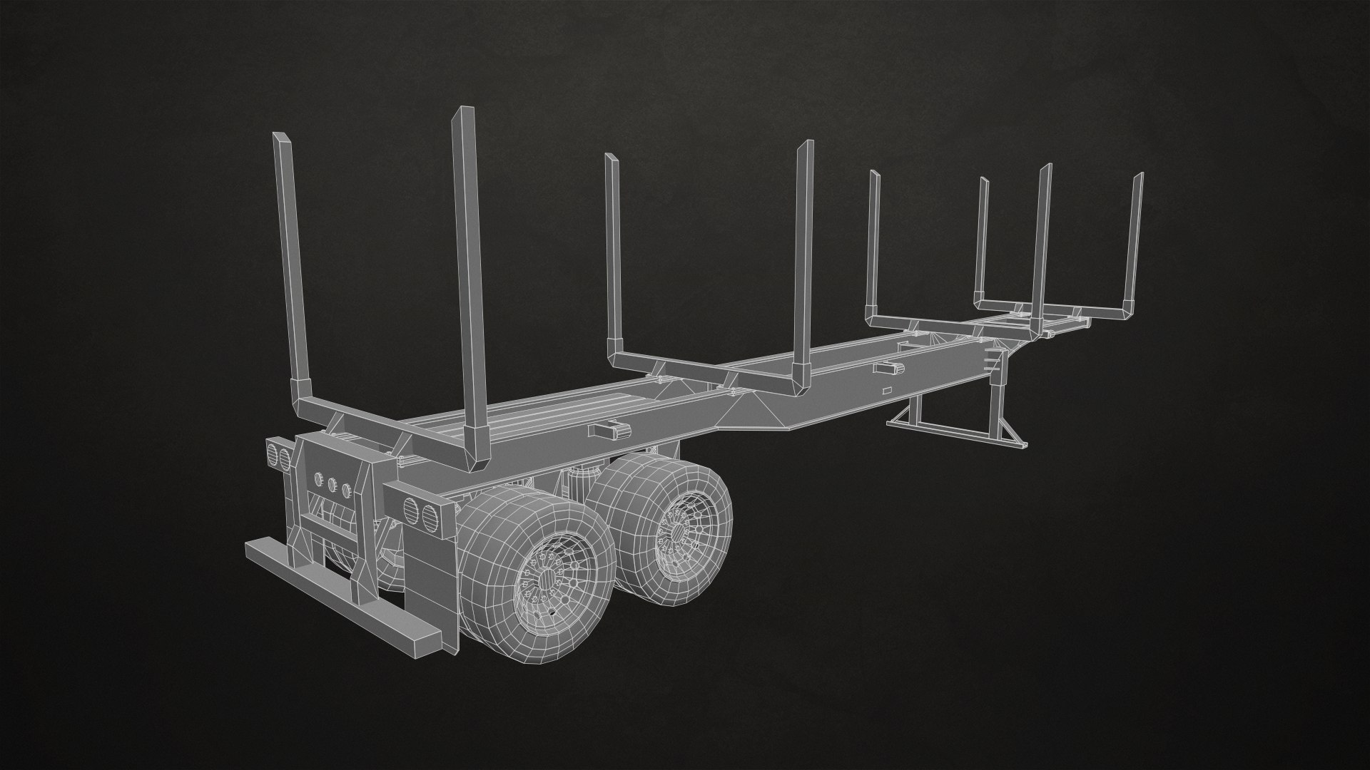 Logging Trailer - Low Poly 3D Model - TurboSquid 1758008
