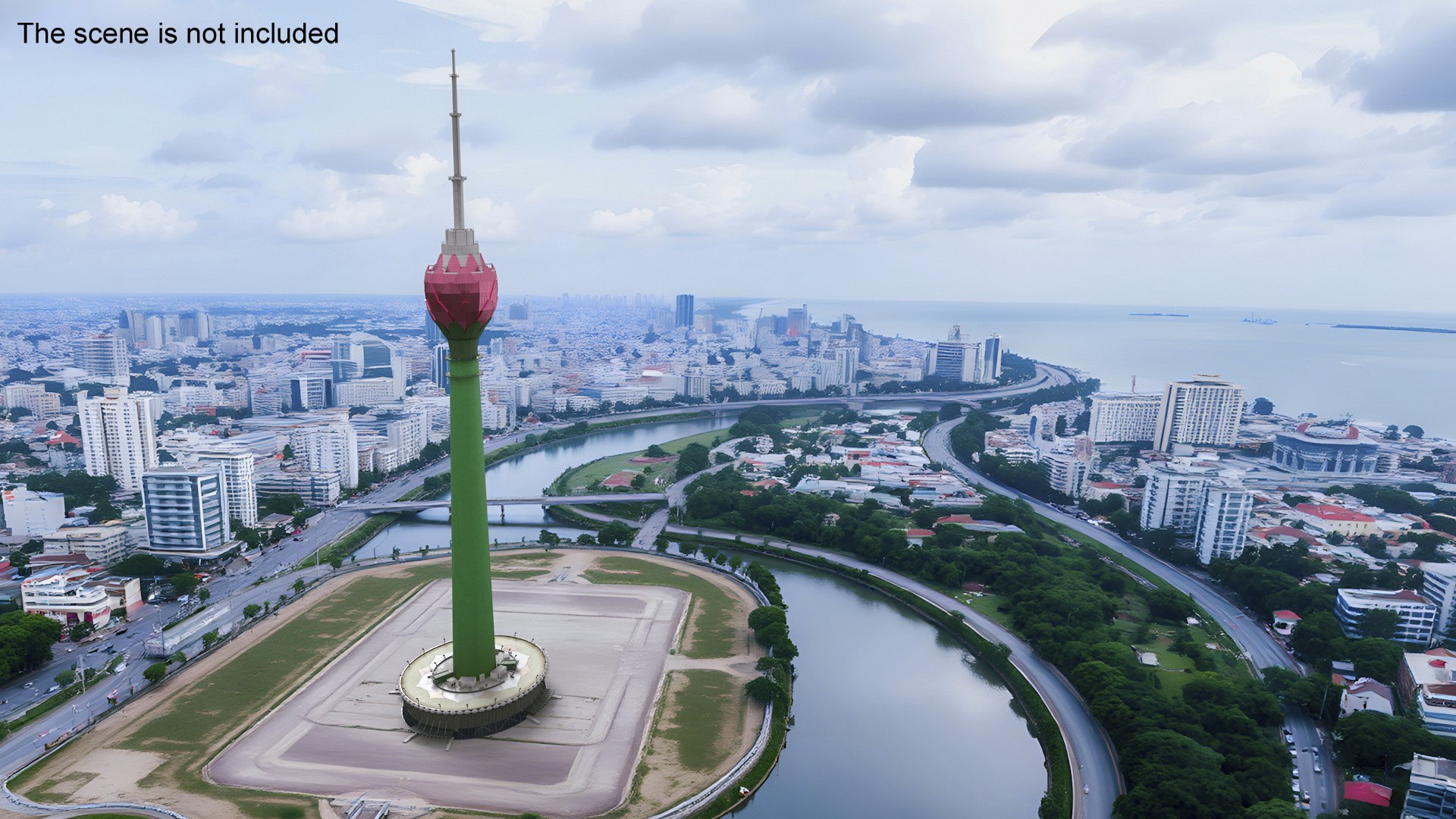 3D Colombo Lotus Tower - TurboSquid 2284506