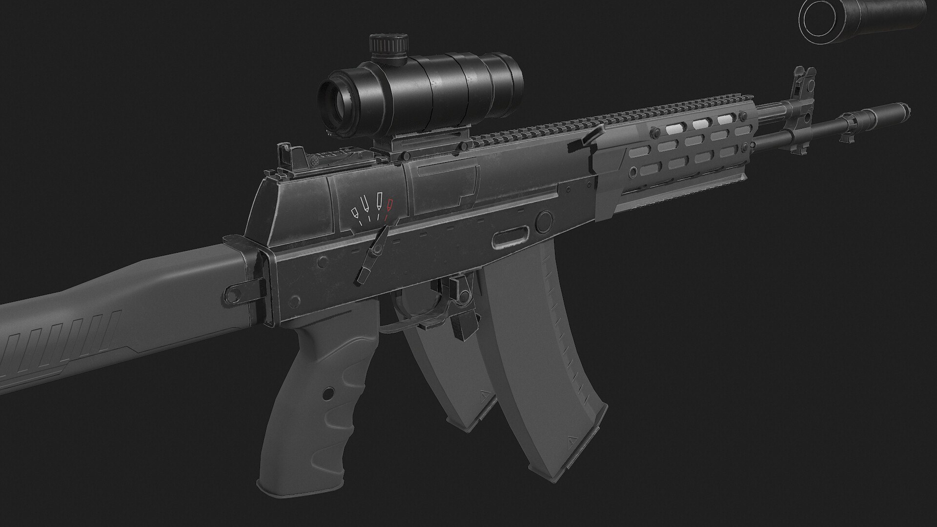 3D Ak-12 Model - TurboSquid 1391113