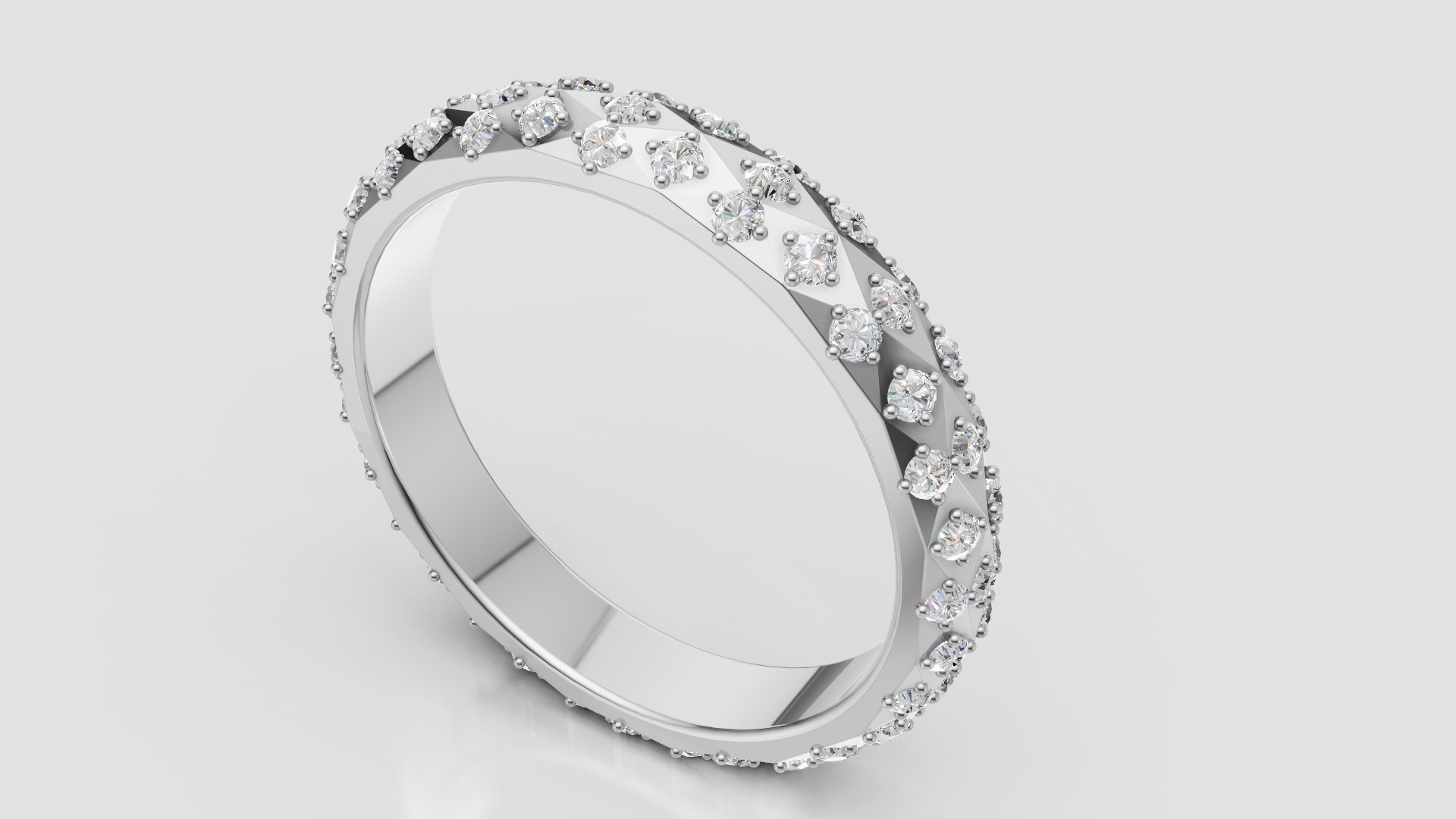 Faceted Diamind Ring 3D Model - TurboSquid 2323811