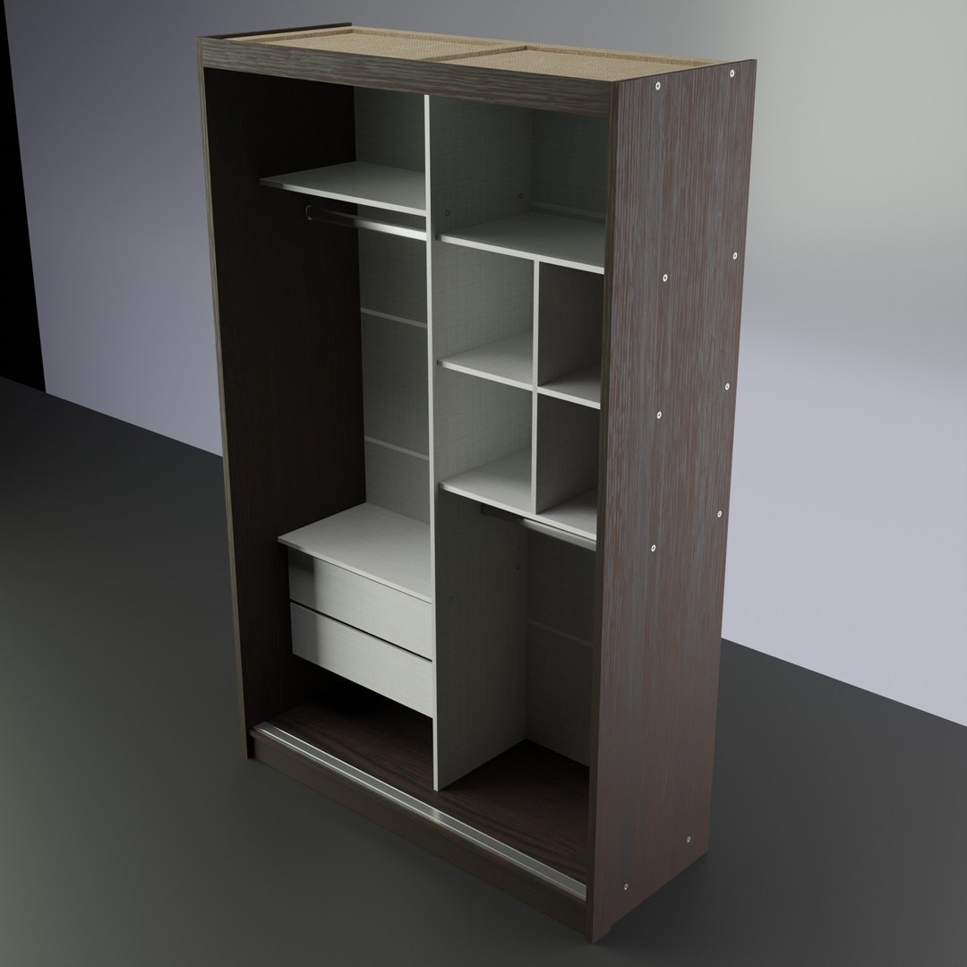 Sliding Door Wardrobe 3D - TurboSquid 1840305