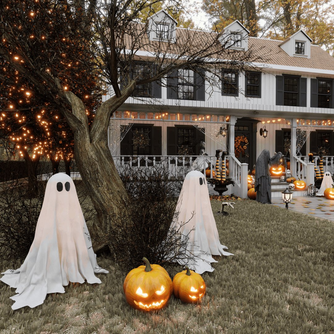 Halloween Porch Blender Scene - DAY Model - TurboSquid 2305852