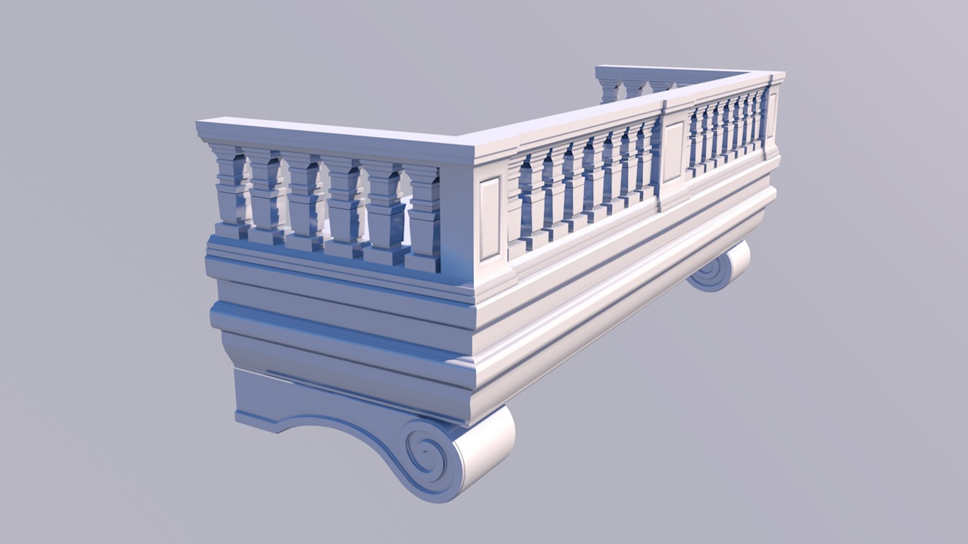 Free 3D Classic Balcony - TurboSquid 1396580