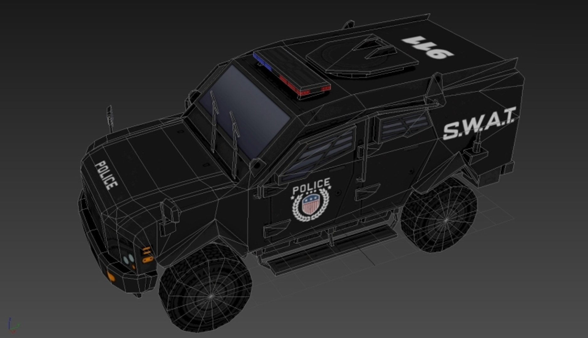 Car Armored Black Swat 3D - TurboSquid 1421512